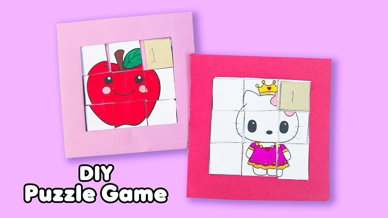 How to Make Paper Puzzle From Card Board | Craft ideas , DIY Puzzle ...