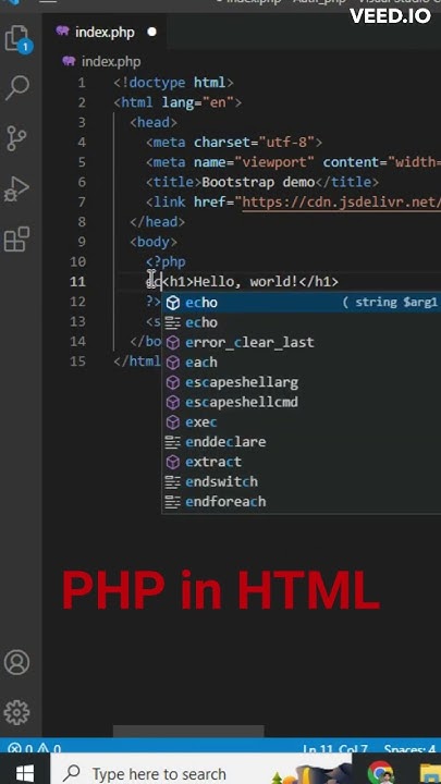How To Use Php In Html Shorts Short Shortvideo Html Php