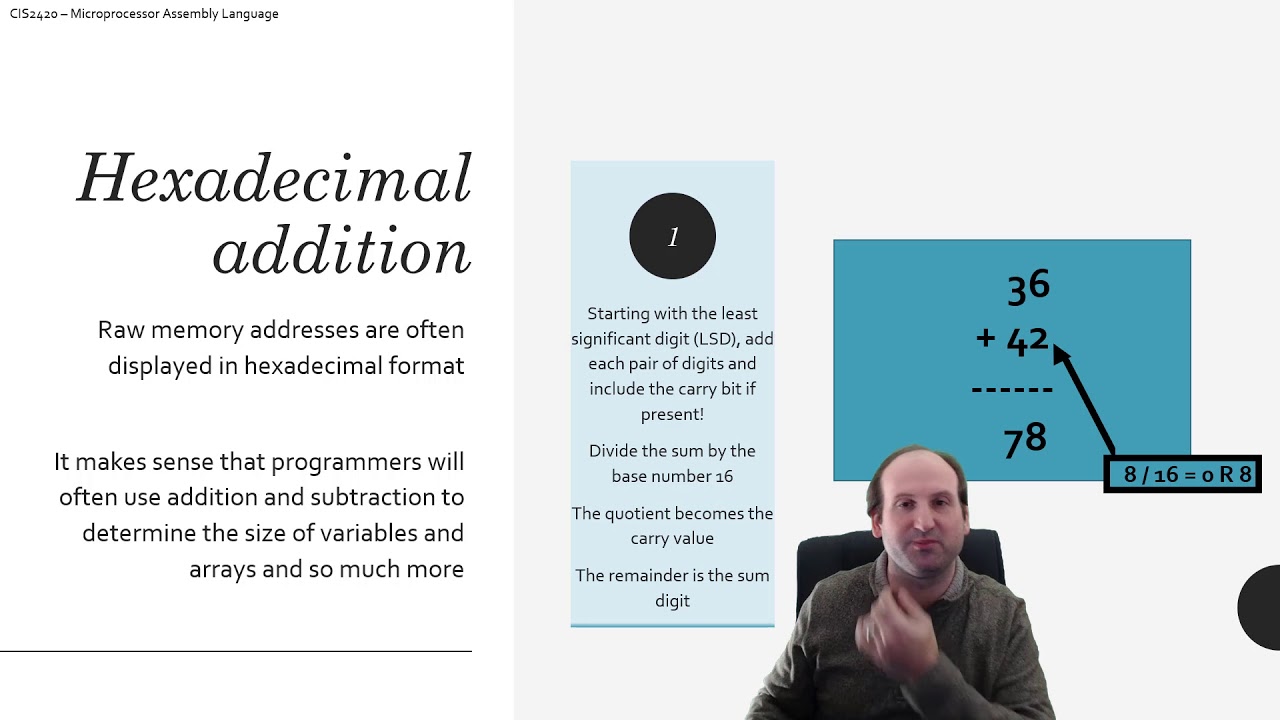 Hexadecimal Basics - Representation, Addition, and Subtraction - YouTube