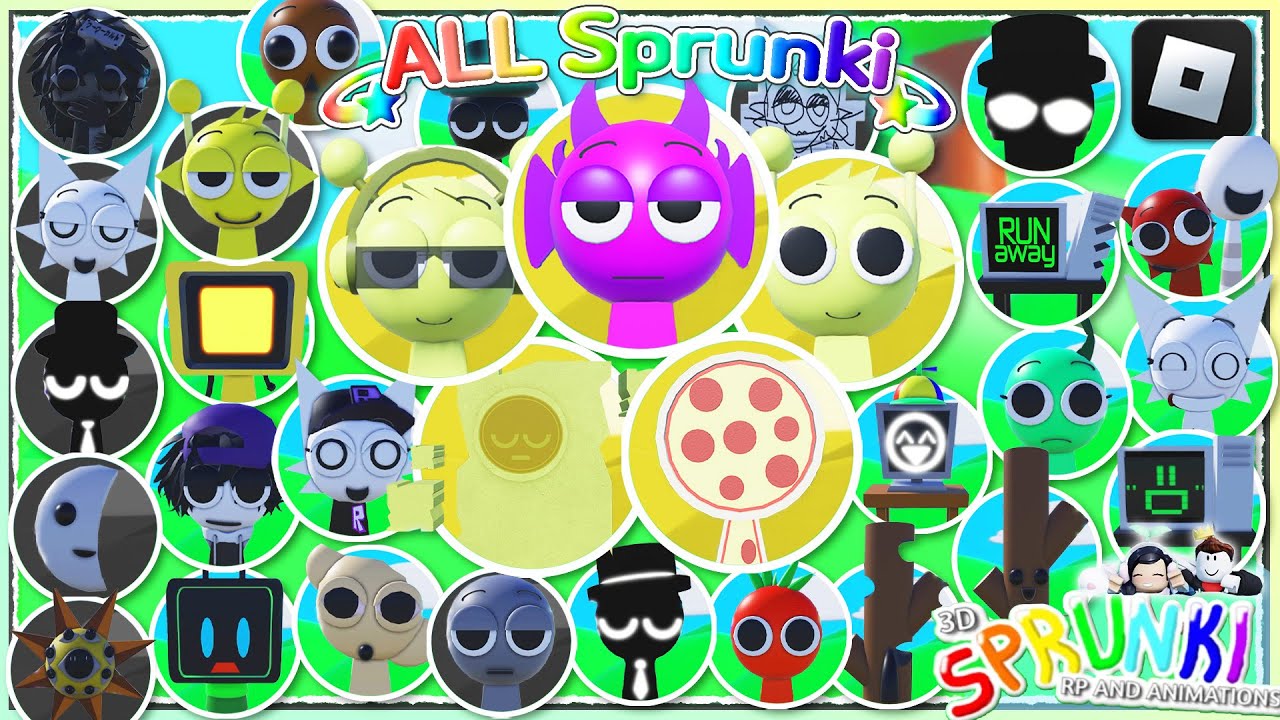 [🌈ALL 30 Sprunki]🌈3D Sprunki RP And Animations 🔎How To Get All Badges🎵 - 🎮ROBLOX [2025] - YouTube