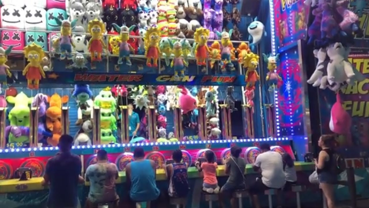 State Fair Water Gun & Basketball Games - YouTube