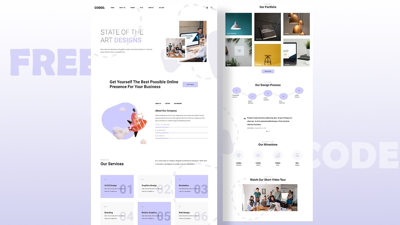 Website Template Design Using Html And Css - Youtube