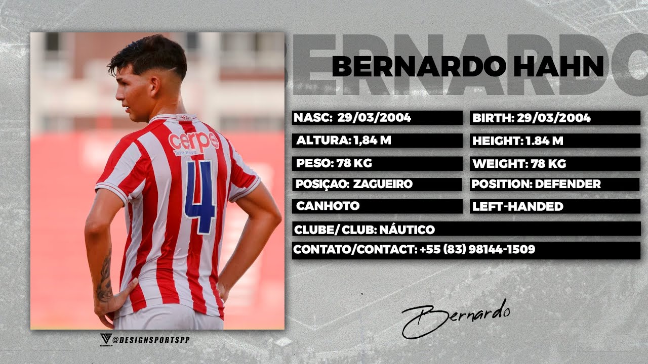 Bernardo Hahn - Zagueiro - FTS7 Sports - YouTube