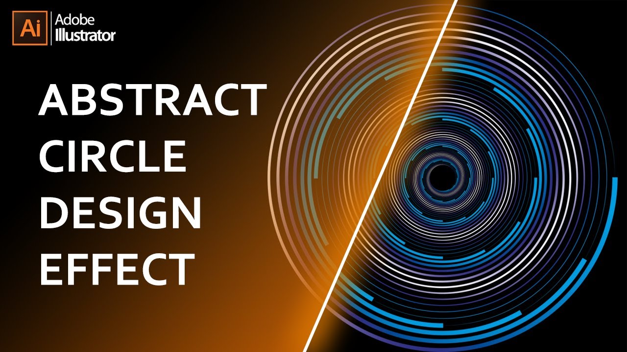 Abstract Circle Design Effect in Illustrator | Illustrator Tutorial ...