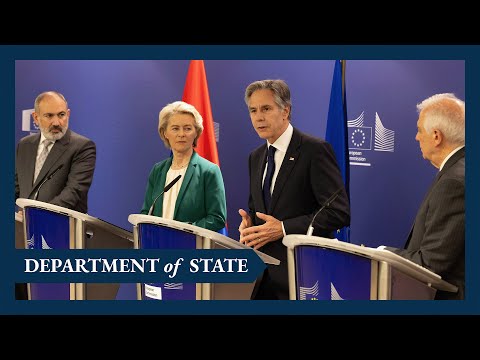 Secretary Blinken delivers remarks at E.U.-U.S.-Armenia trilateral meeting