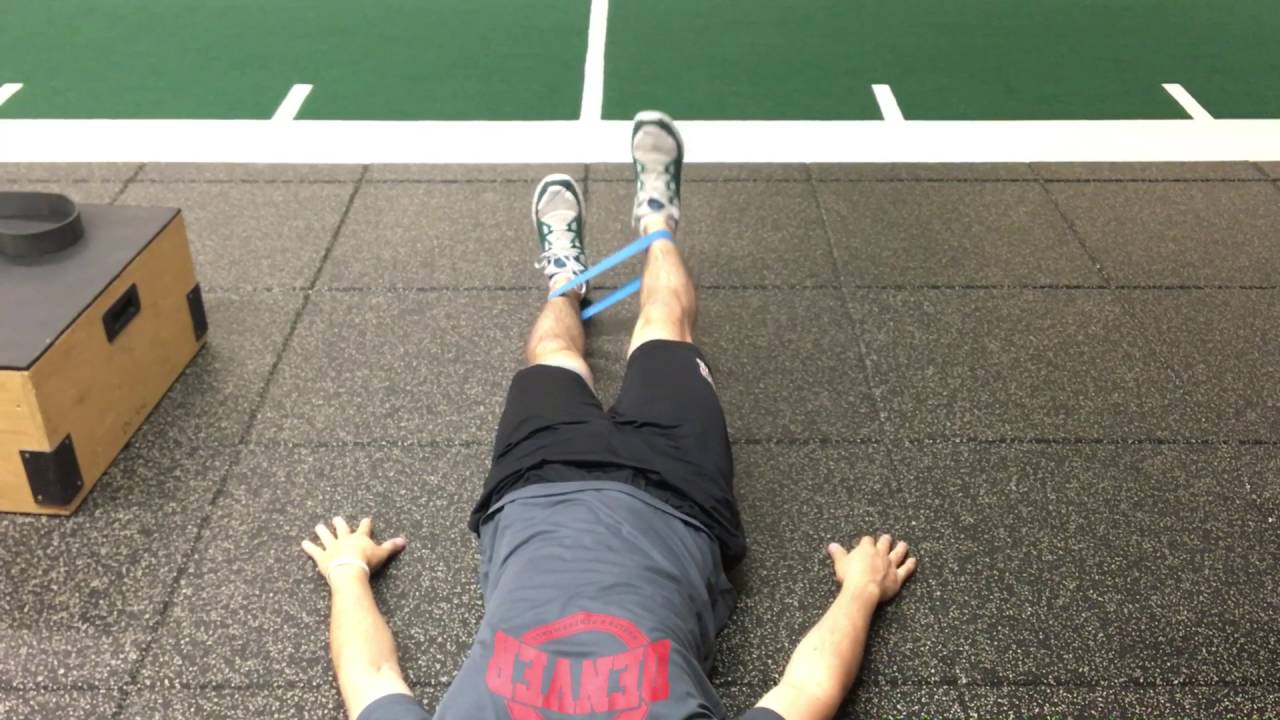 Lying Straight Leg Banded Raise (neutral, Internal & external) - YouTube