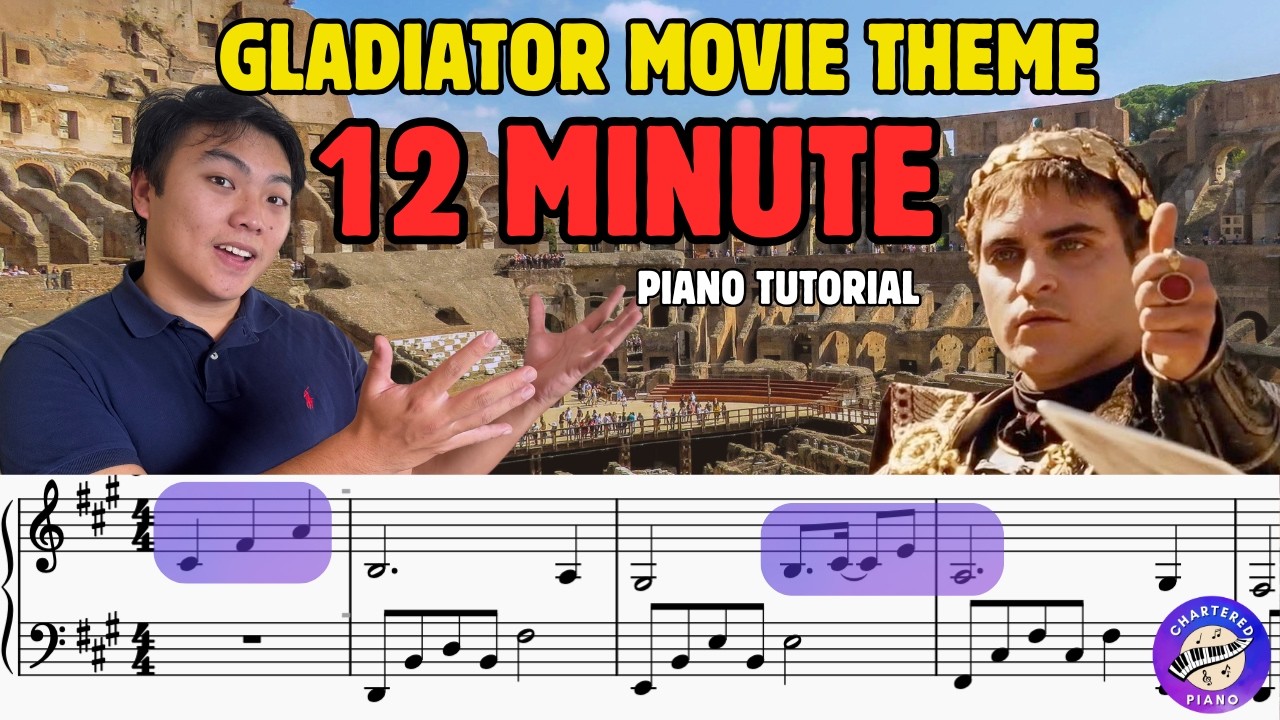 Honor Him (Gladiator Movie Theme) STEP BY STEP Piano Tutorial - YouTube