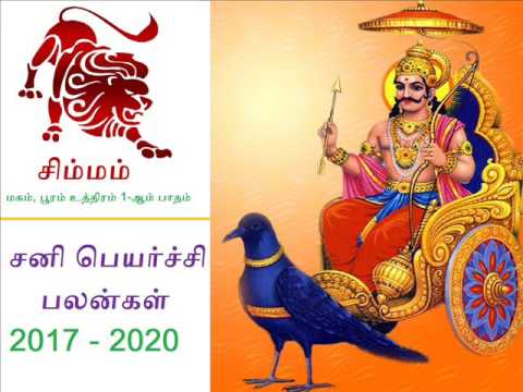 Sani peyarchi 2017 to 2020 Simma Rasi | சனி பெயர்ச்சி 2017 - 2020 ...