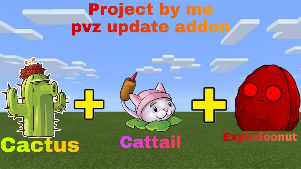 Mcpe | pvz addon updated | project by me | added more plants and more ...