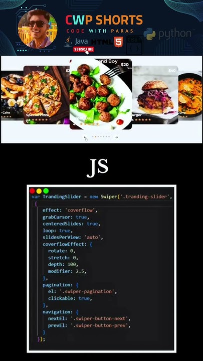 A Manu Of Foods Html Code With Css Code And Java Script Viral Code Htmlcode Trending 