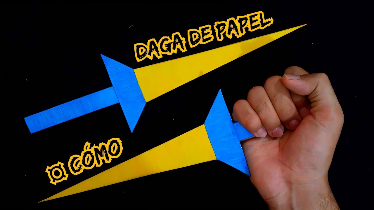 Diy: Cómo hacer una daga de papel. Daga de papel - YouTube