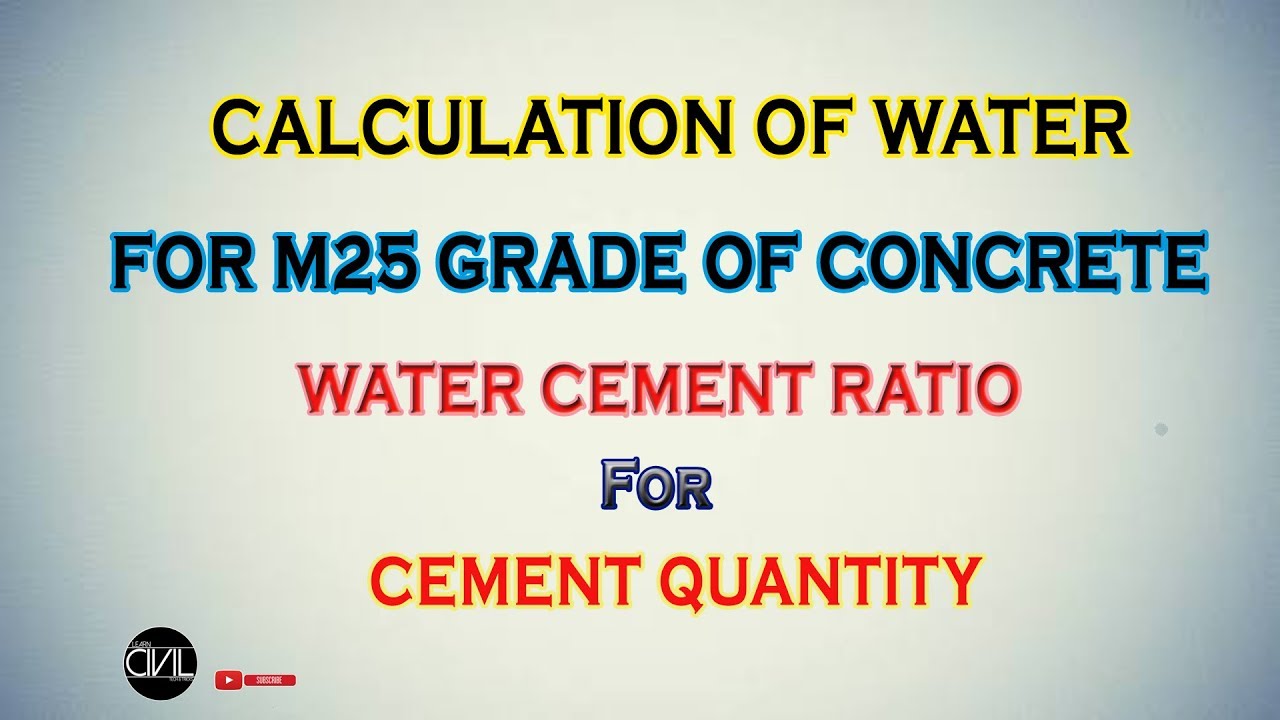 How To Calculate Water Content In Concrete - Design Talk