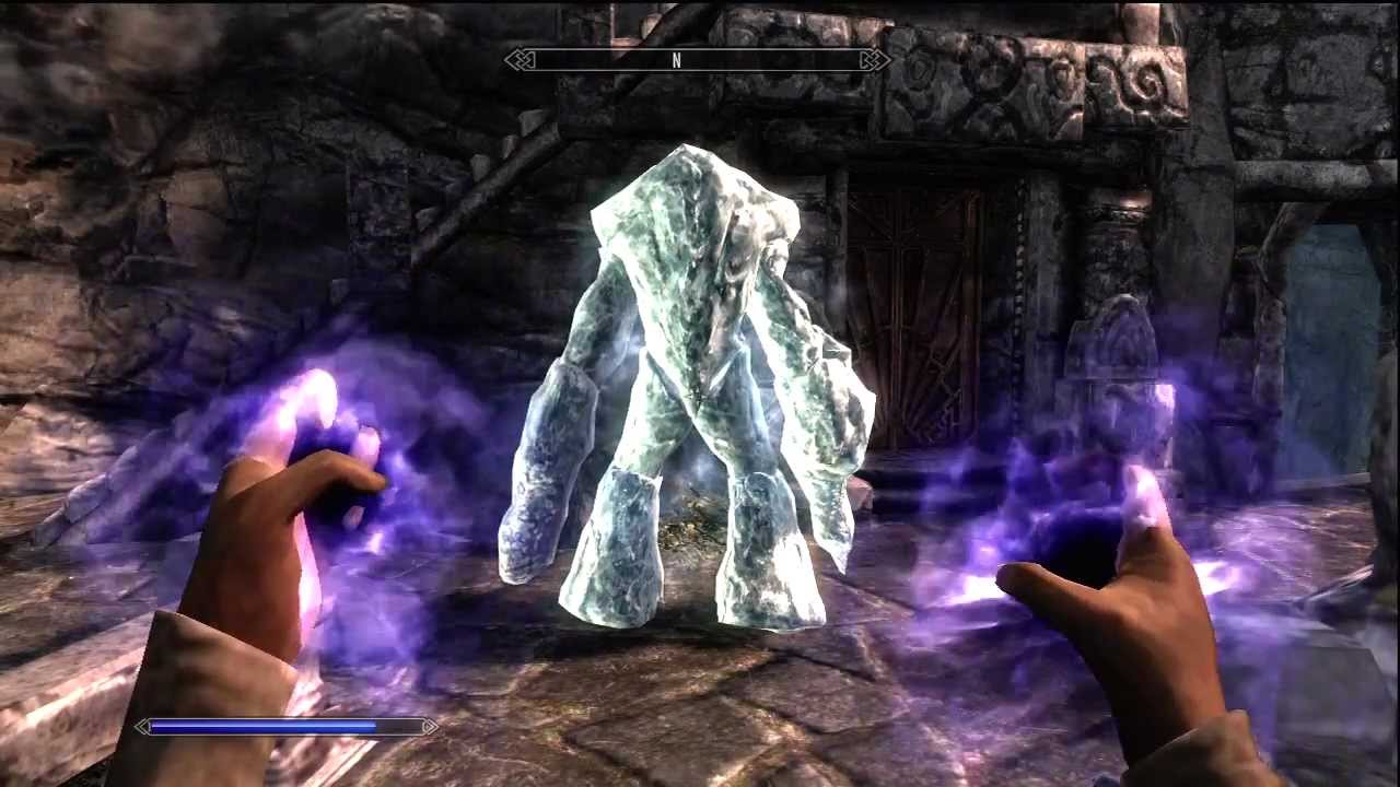 Skyrim - Banish Daedra - Adept Conjuration Magic Spell - YouTube