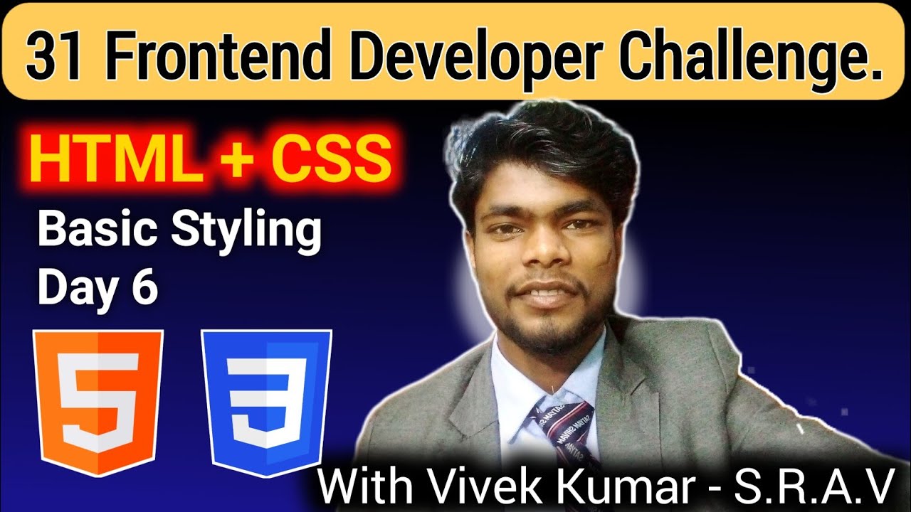 HTML + CSS Day 5 | Simple Web Page with Basic Styling | 31 Days F.D Challenge #software - YouTube