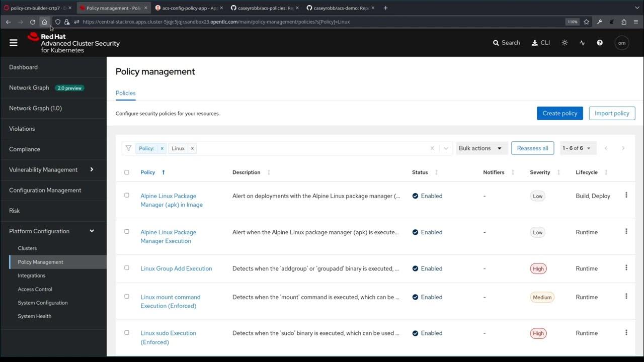 ACS Policy Management with OpenShift GitOps and Pipelines - YouTube