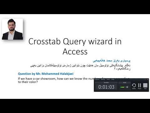 crosstab query wizard access - YouTube