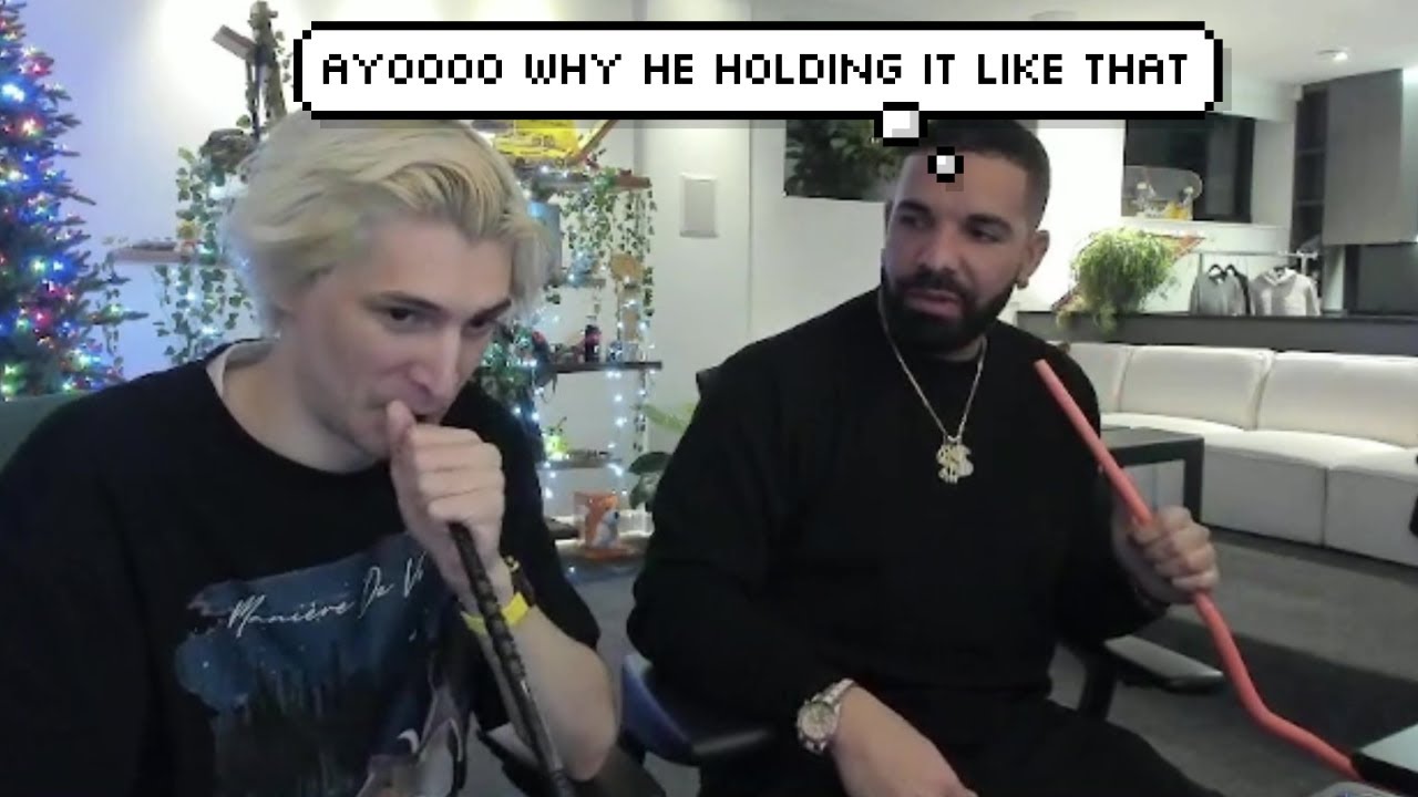 xQc Does Shisha with Drake for The First Time Ever - YouTube