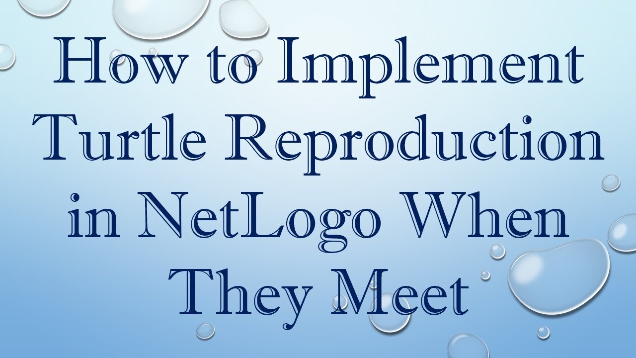How to Implement Turtle Reproduction in NetLogo When They Meet - YouTube
