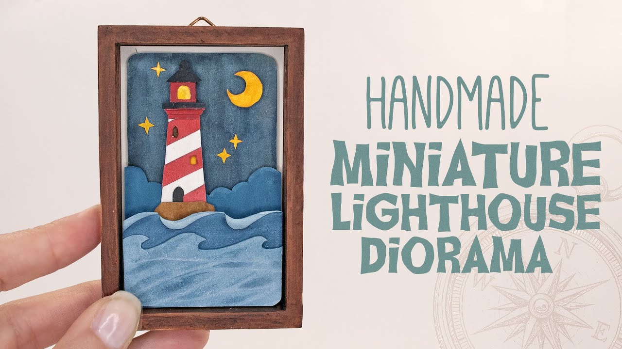 🌊 Tiny Miniature Lighthouse Diorama | Paper & Wood Craft 🛠️ - YouTube