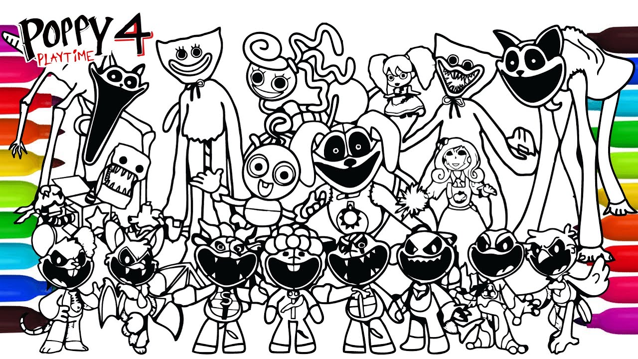 Poppy Playtime Chapter 4 Big Coloring Pages / How to Color Main Bosses ...