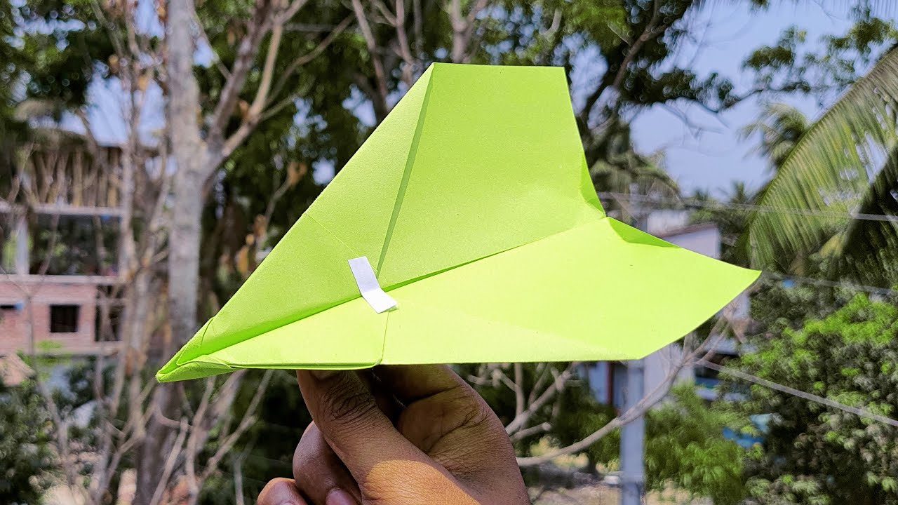 How To Make Paper Flying Airplane That Fly Long Time | Origami Airplane ...