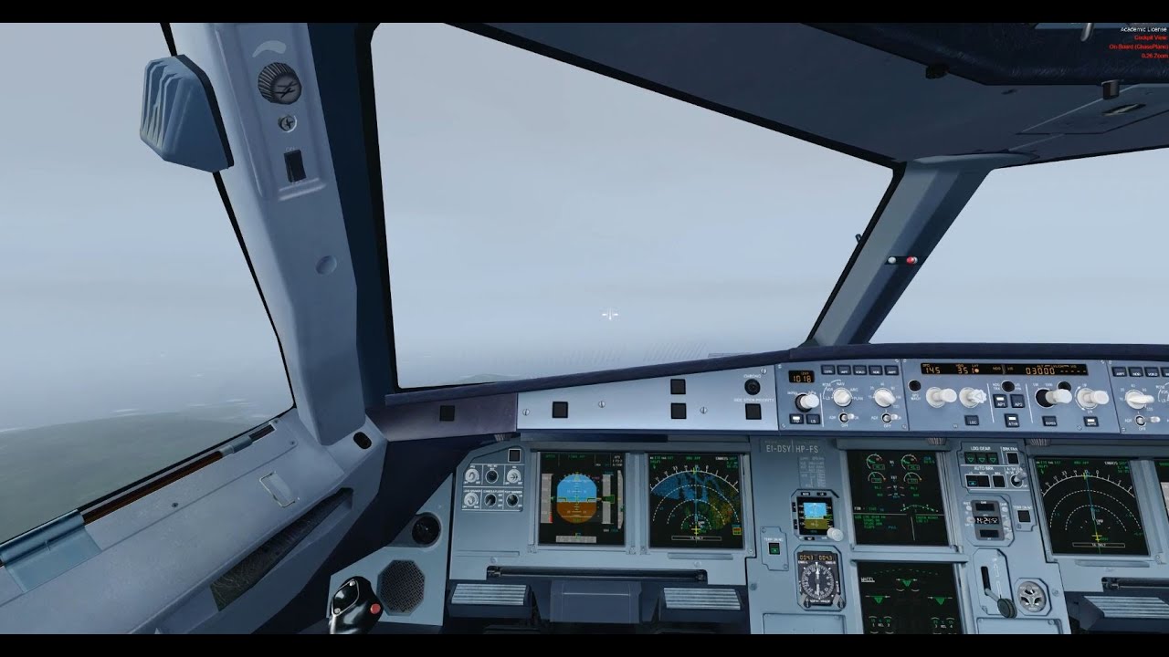 P3Dv4 FSLABS A320 Landing LPV Approach Bergen ENBR Runway 35 - YouTube