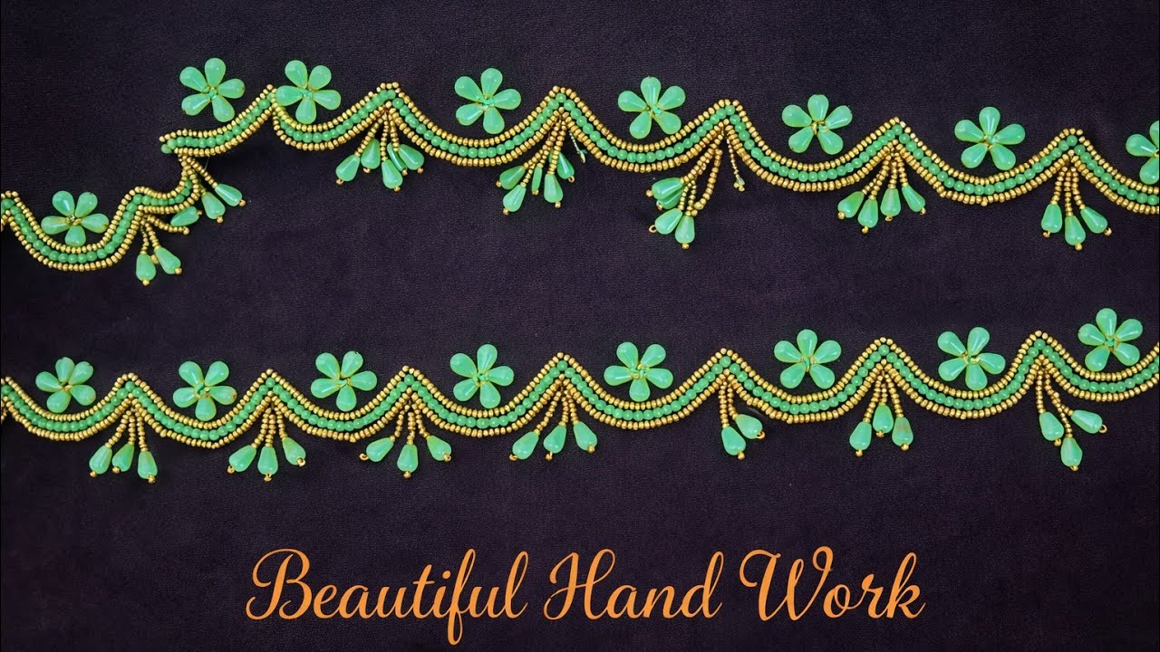 Hand Work Border Design | Noor-e-Hunar - YouTube
