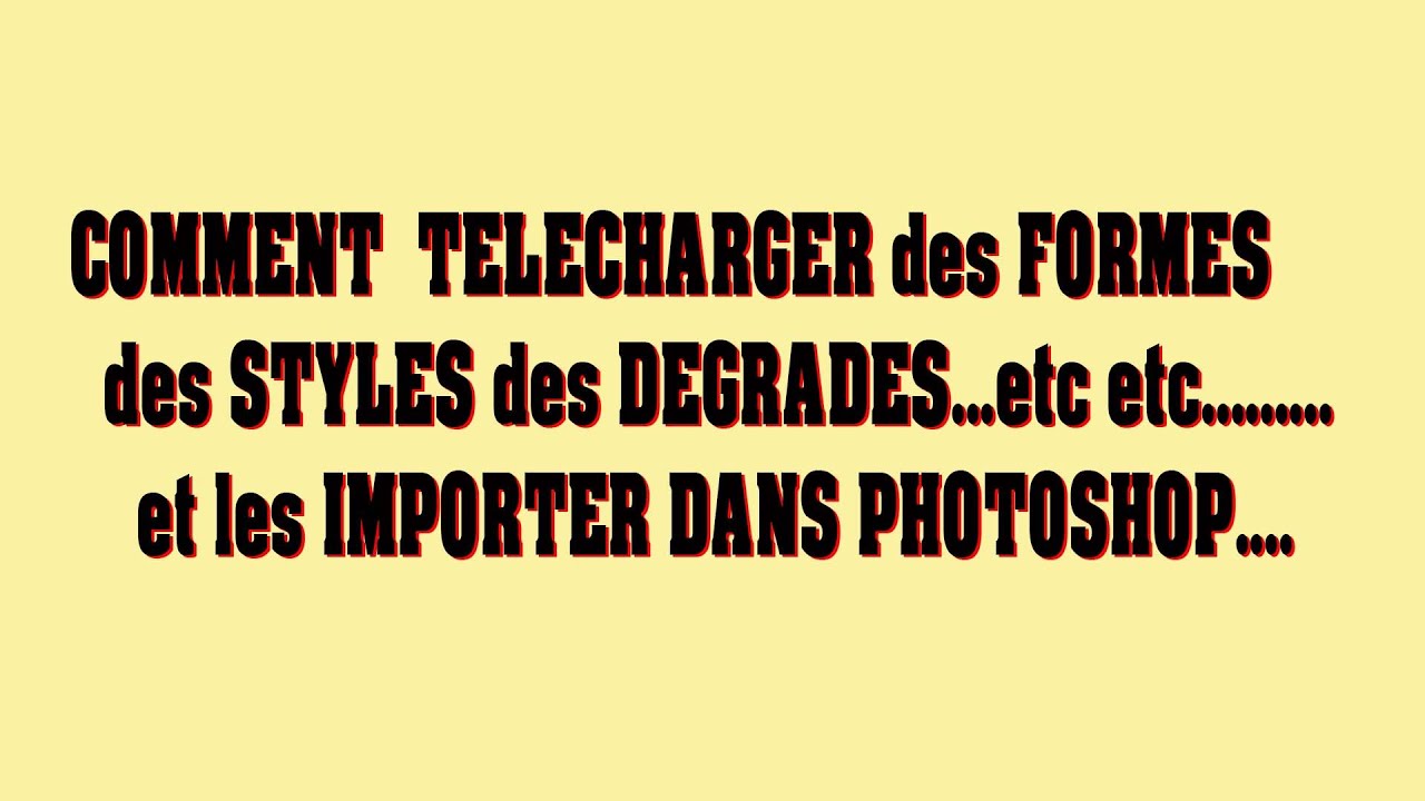 Comment Télécharger des Motifs, des Styles ,etc etc et les mettre dans ...