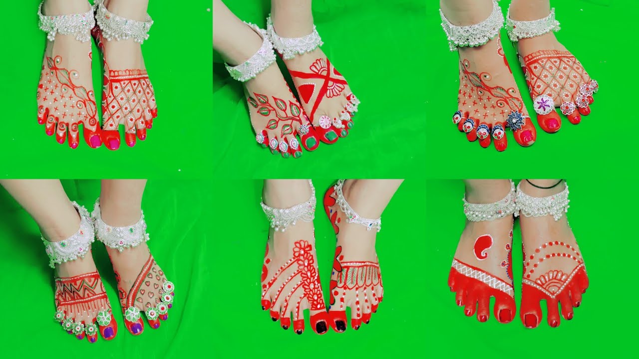 Bridal Dulhan Feet Mahavar Design 2024||पैर पर अलता का डिजाइन कैसे लगे ...