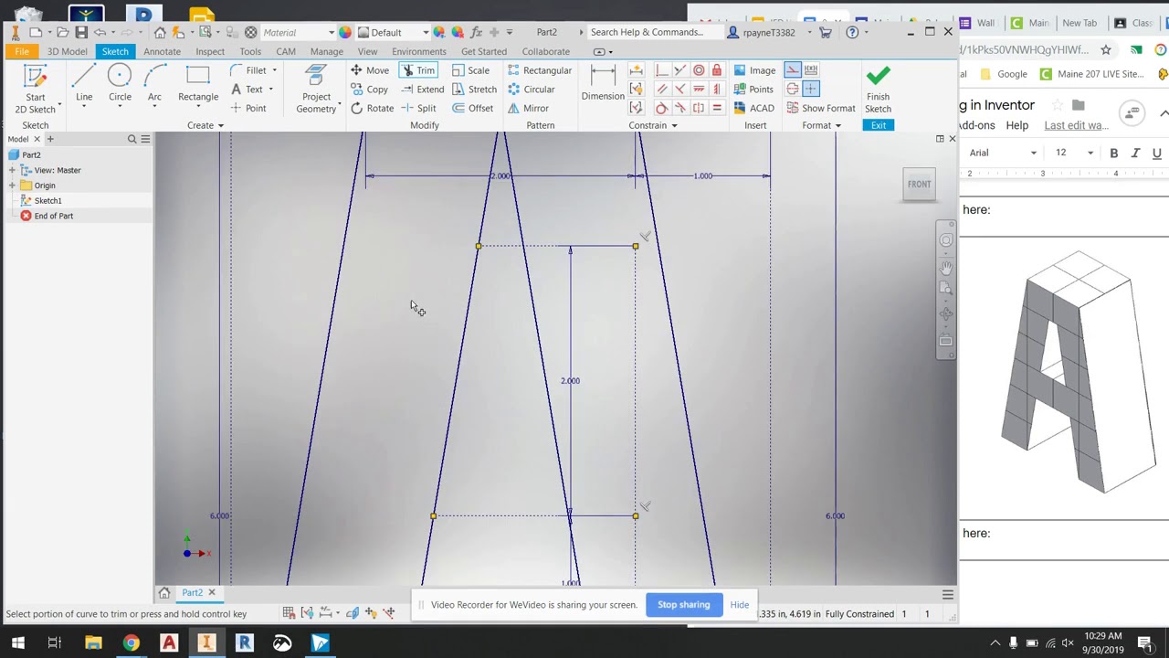 IED Letter A Iso Drawing - YouTube