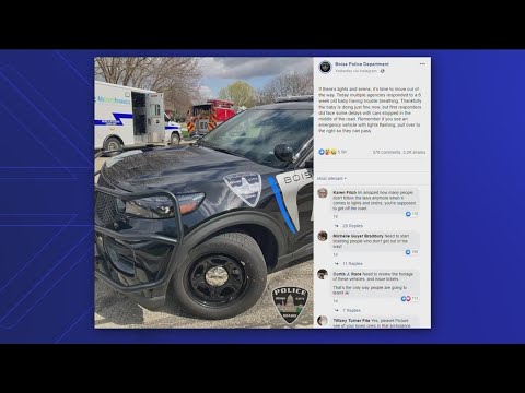 Boise Police remind drivers to pull over for emergency vehicles - YouTube