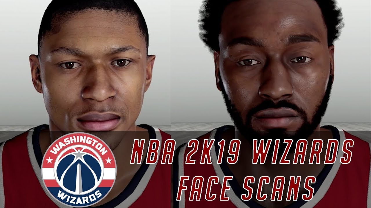 NBA 2K19 WIZARDS FACE SCANS - YouTube