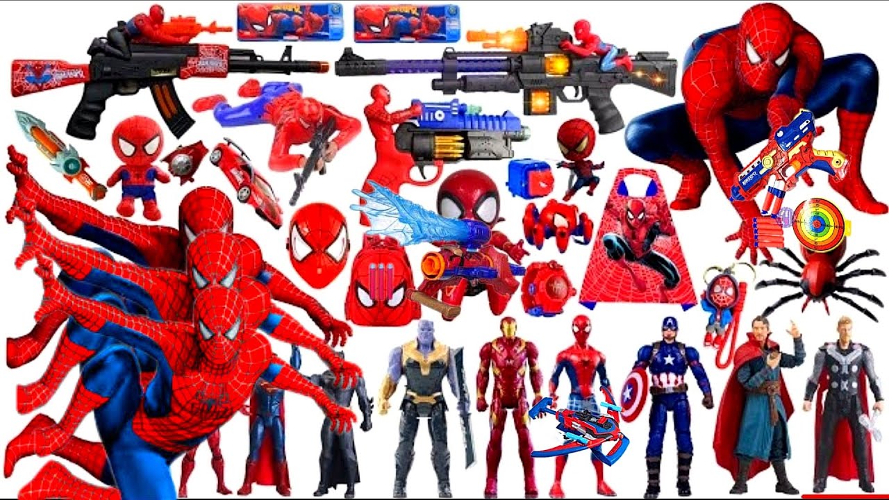 Spider Man action doll | Marvel popular toy collection | Marvel toy gun ...