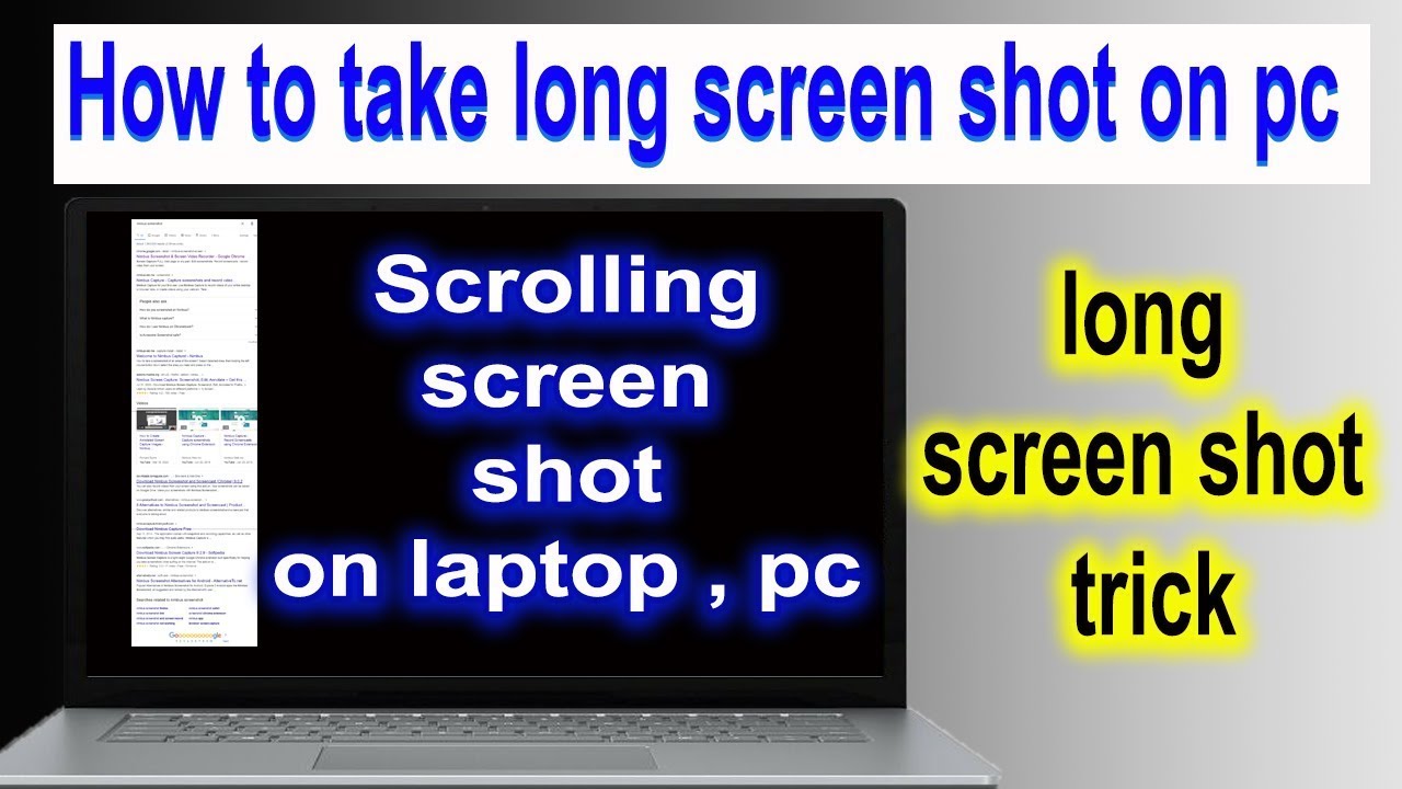how to take long screen shot on pc laptop scrolling screen shot urdu ...
