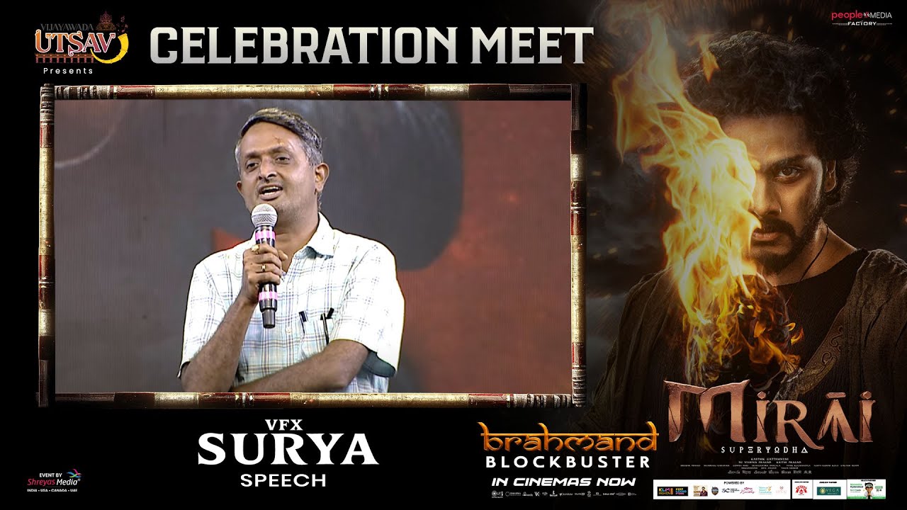 VFX Surya Speech @ Mirai Celebration Meet | TejaSajja | Shreyas Media ...