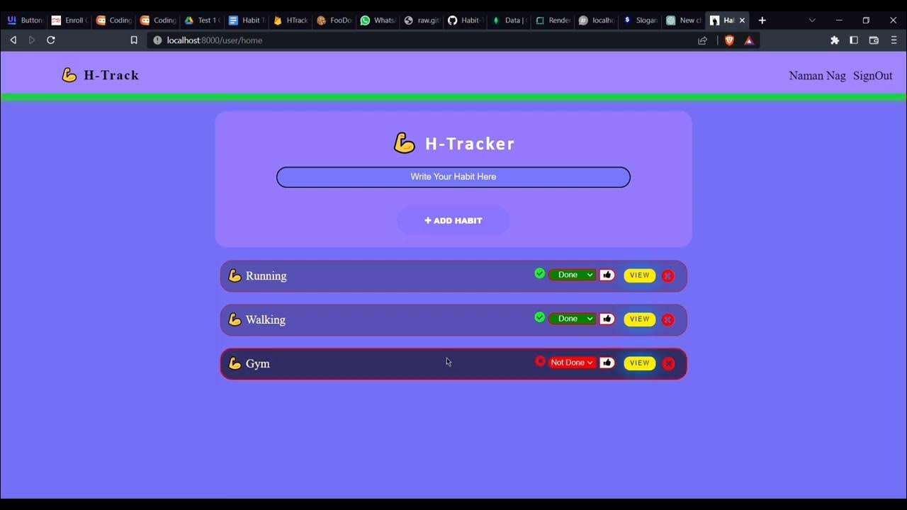 Habittracker H Track Using Nodejs Express Mongodb And Ejs Habit Javascript Codingninjas