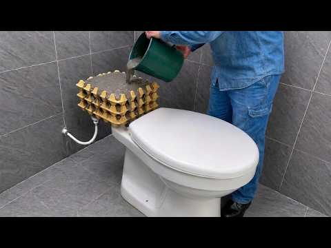 Invention of a 60-Year-Old Plumber! Pour cement into an egg tray and create an amazing masterpiece!