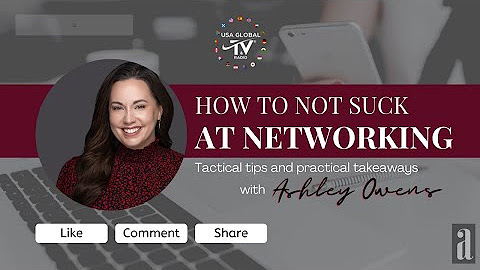 HOW TO NOT SUCK AT NETWORKING - YouTube