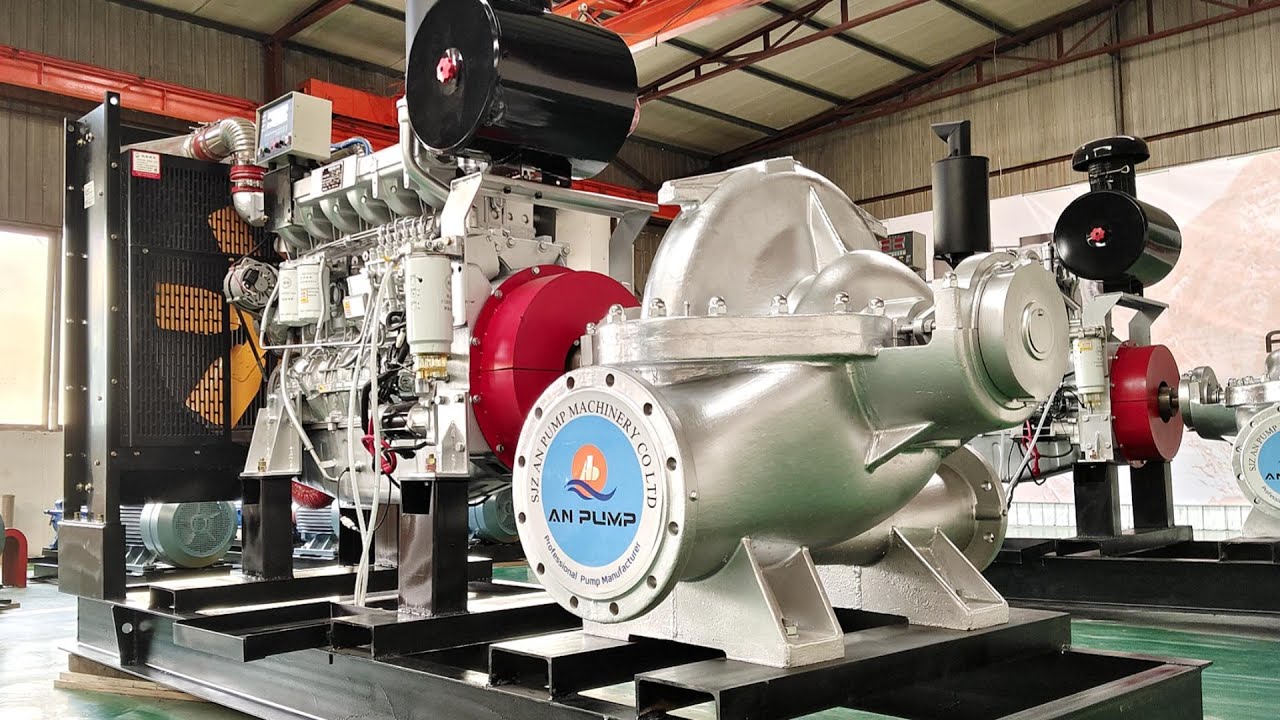Stainless steel diesel engine driven double suction split case pump ...