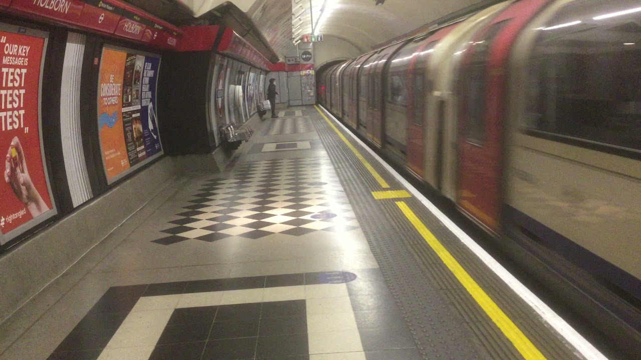 Central line departing at Holborn - YouTube