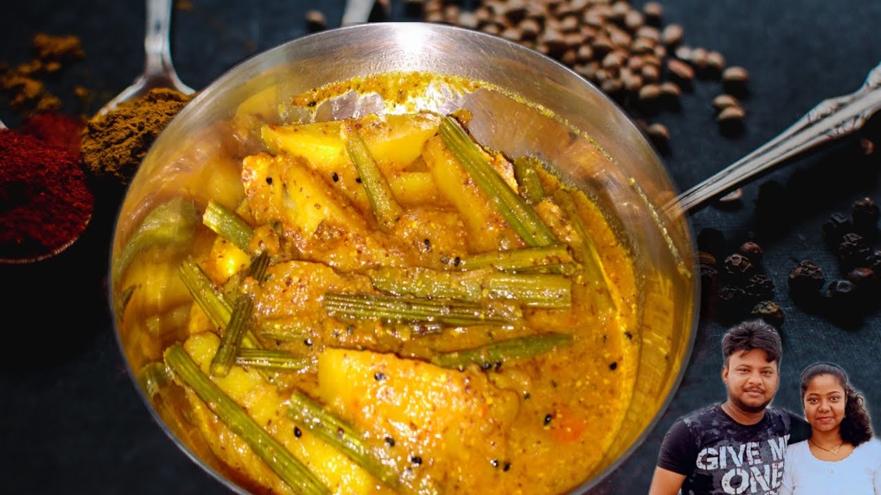 সরষে দিয়ে সজনে ডাঁটার ঝাল | Drumstick Curry With Mustard | Sojne Data ...