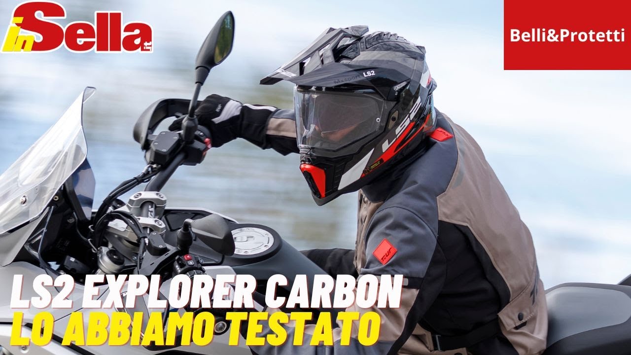LS2 Explorer Carbon: TEST e caratteristiche del casco adventure - YouTube