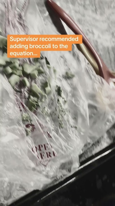Supervisor recommended adding broccoli to the equation… - YouTube