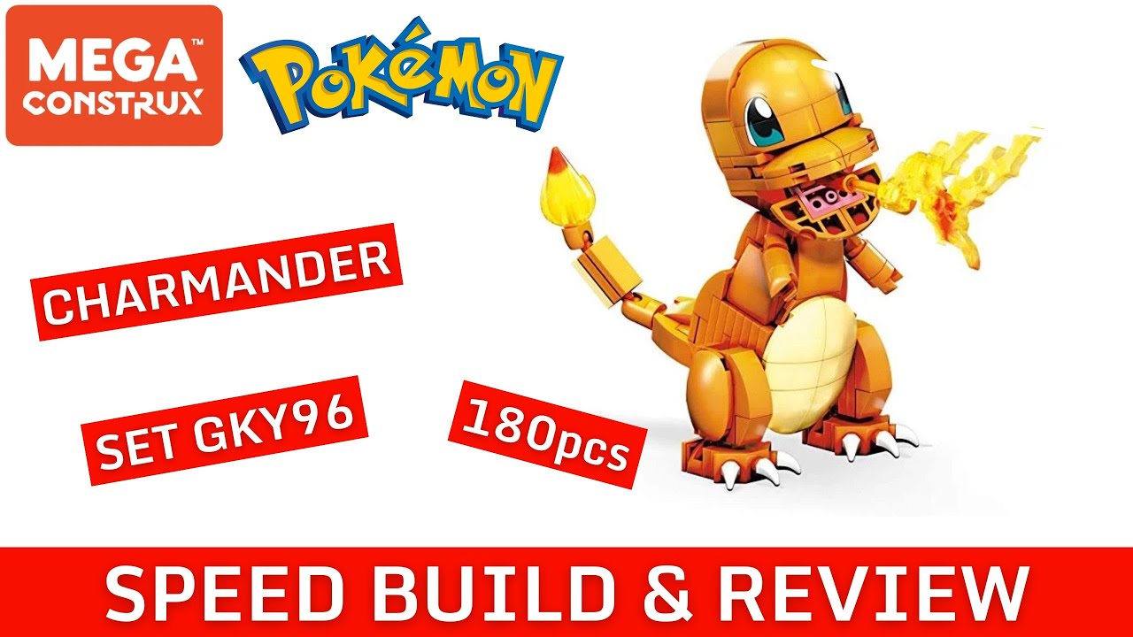 WATCH ME BUILD MEGA CONSTRUX POKEMON CHARMANDER SET GKY96, SPEED BUILD ...