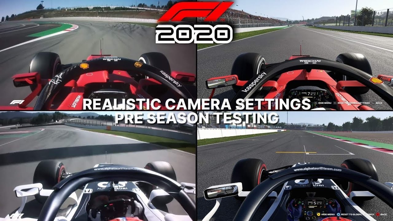 F1 2020 GAME: REALISTIC CAMERA SETTINGS | PRE SEASON TESTING (PC) - YouTube