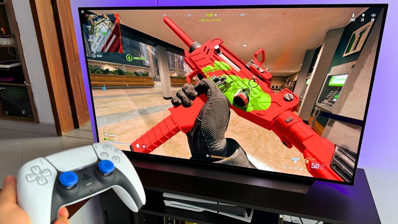 LG OLED C2 + WARZONE 3 PS5 Slim Gameplay 4K 120hz FPS Test (Best Oled ...