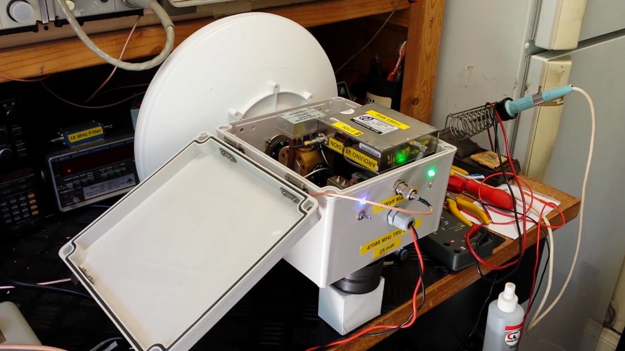 47 GHz 25mW Transverter updated with Arduino controller Elcom PLL - YouTube