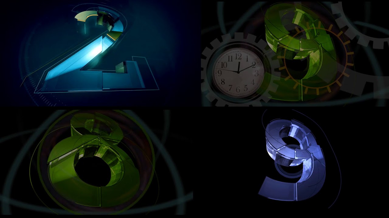 10 Second HD Countdown Timer Animations - YouTube