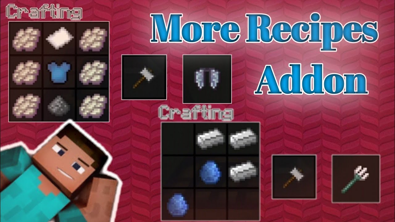 More Recipes Addon In Minecraft PE || Minecraft Pocket Edition || - YouTube