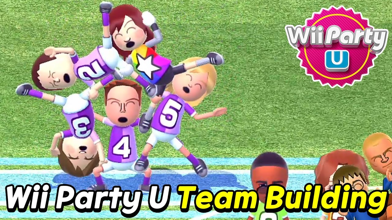 Wii Party U Team Building gameplay | George Vs Irina Vs Marius Vs ...